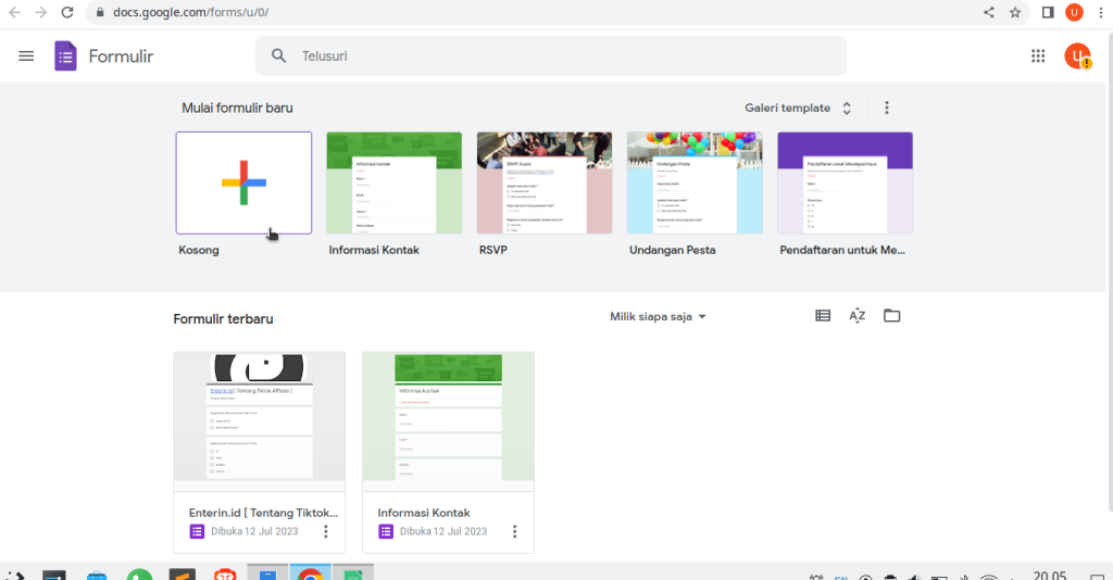 Cara Membuat Soal di Google Form Online - Enter In