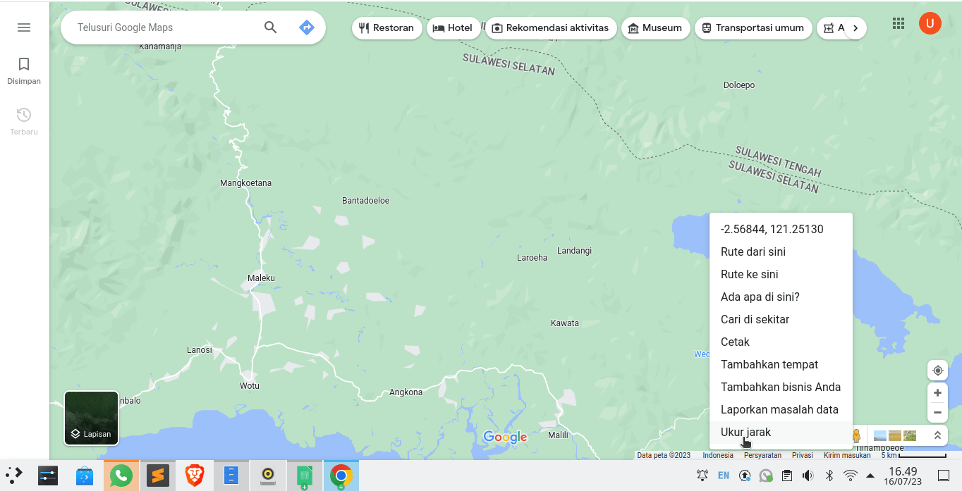 Cara Mengukur Jarak di Google Maps Memakai Hp dan laptop - Enter In