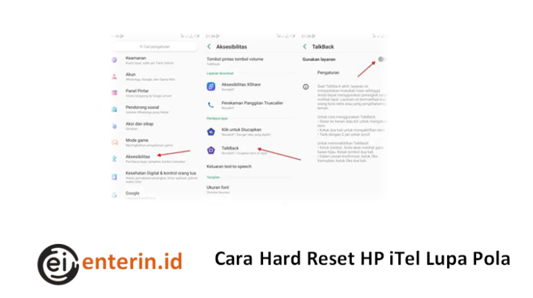 5 Cara Hard Reset HP iTel Lupa Pola - Enter In